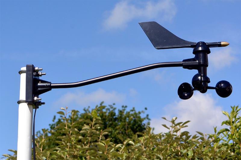 wind direction indicator and anemometer
