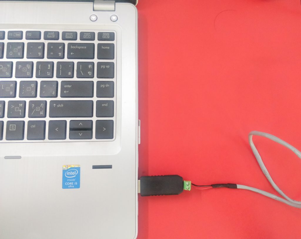 connecting laptop to modbus slave usign USB to RS485 cable - TrackSo ...